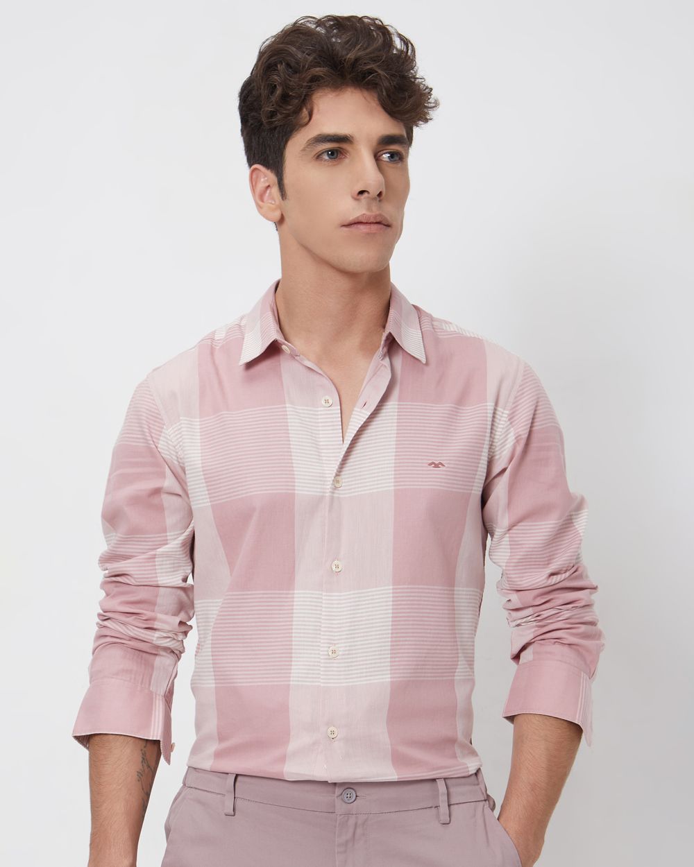 Pink and white shirts store